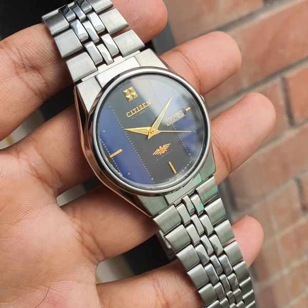 Citizen Eagle Two Tone Unique Textured Sunburst dial Auto Vintage Ultra ...