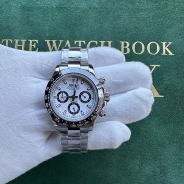 Custom Seiko VK63 Mod Seitona / Daytona "Panda" Dive Style Watch ...