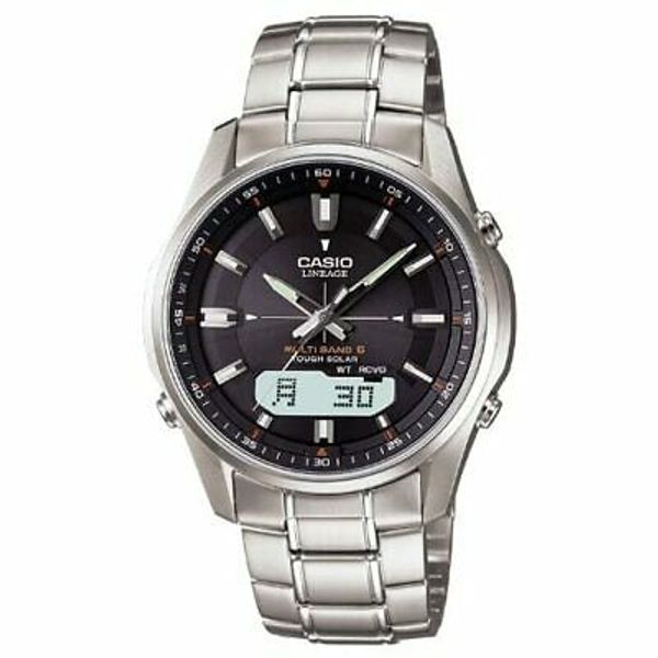 CASIO Watch LCW-M100D-1AJF LINEAGE Silver Band Round Face Analog ...
