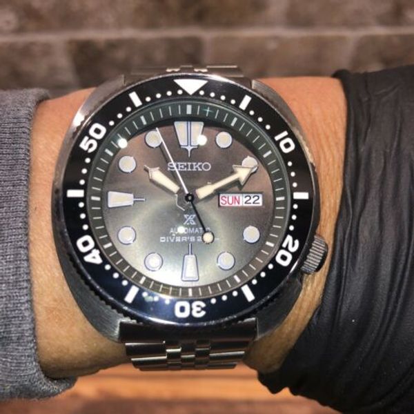 Seiko Srpc23 Grey Anthracite Dial Turtle Wrist Watch With Mods And ...