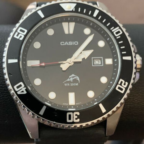 CASIO DURO Man’s Watch MDV106 20 BAR Black Resin Band Date | WatchCharts