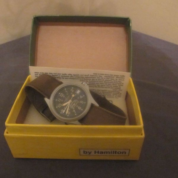 Vintage Hamilton Quartz Remington Advertising Wrist Watch w/ Original ...