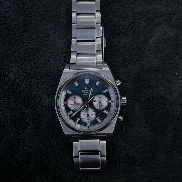 Casio Ediface Analog chronograph Blue Dial Quartz 100M Menâ s Watch ...