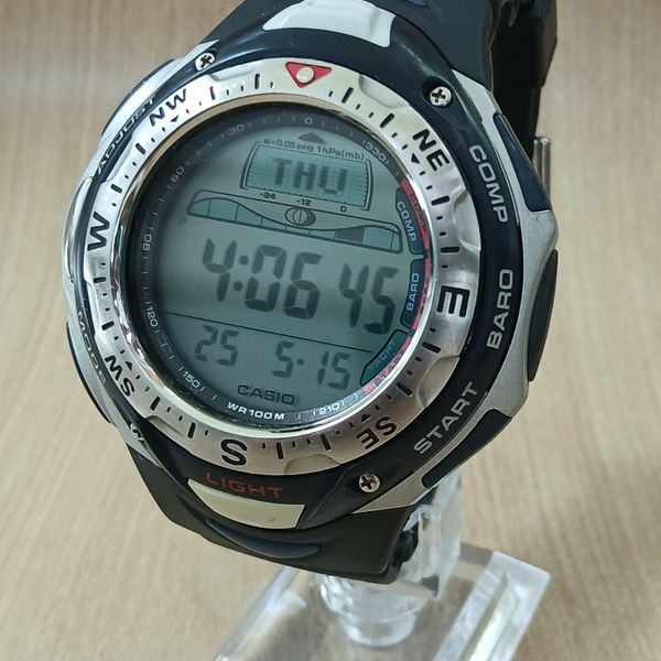 Casio Vintage Digital Watch Sea Pathfinder Triple Sensor Moon Baro 2273 ...