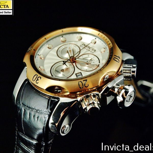 Rare Invicta Men's 46mm Reserve VENOM Elegant SWISS MADE Chrono SILVER ...