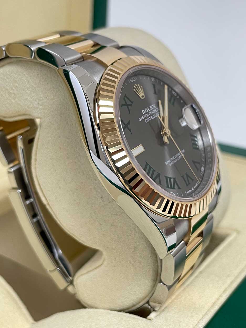 FS: Rolex Datejust 41 SS/18k YG 126333 Wimbledon Oyster LNIB ...