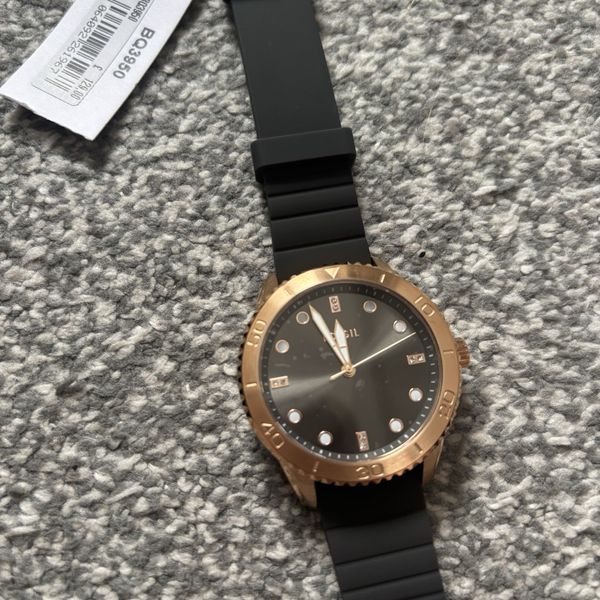 Ladies Fossil Dayle Watch - Grey Silicone Strap | WatchCharts Marketplace