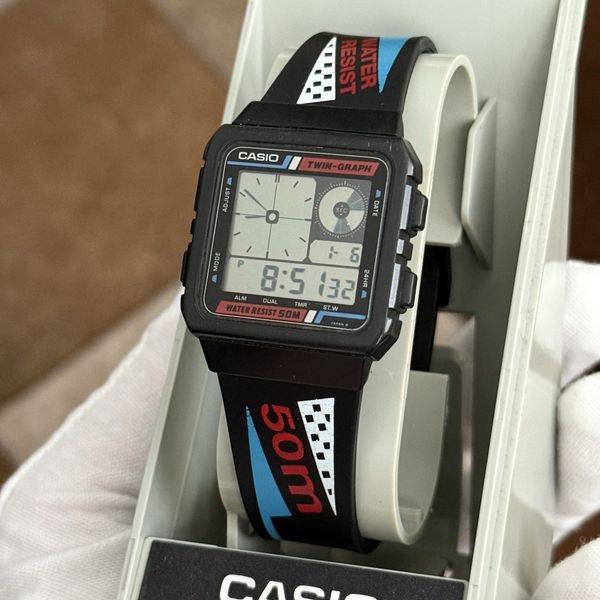 Rare Vintage Casio Twin Graph AE-20W Menâ s Digital Sports Watch JDM ...