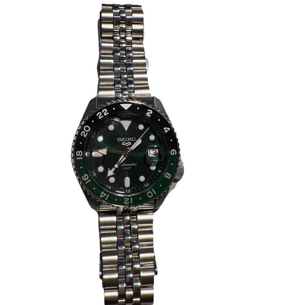 Seiko 5 Five Sports SSK035 GMT Automatic Watch 100 Meter Green Dial ...