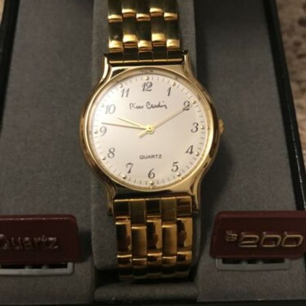 Pierre Cardin Ladies Watch Gold Tone Diamond Quartz Vintage ...
