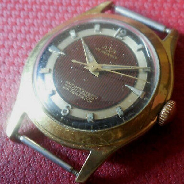 Vintage 1950s AXA 17 Jewels German Made Running Wristwatch ...