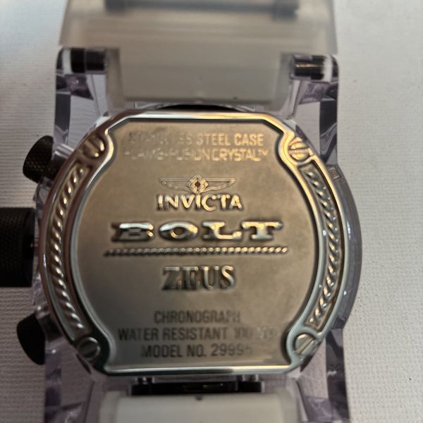 Invicta Bolt Zeus 29995 52mm S/S Black/Transparent Band Japanese Quartz ...