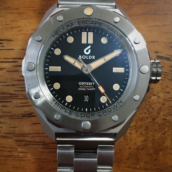 Boldr Odyssey Dive Watch, Vintage Black Limited Edition | WatchCharts ...