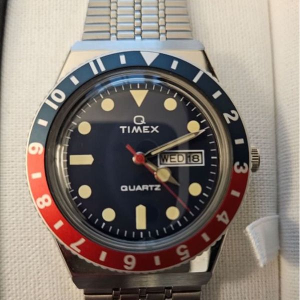 Timex Q Reissue Pepsi | WatchCharts Marketplace