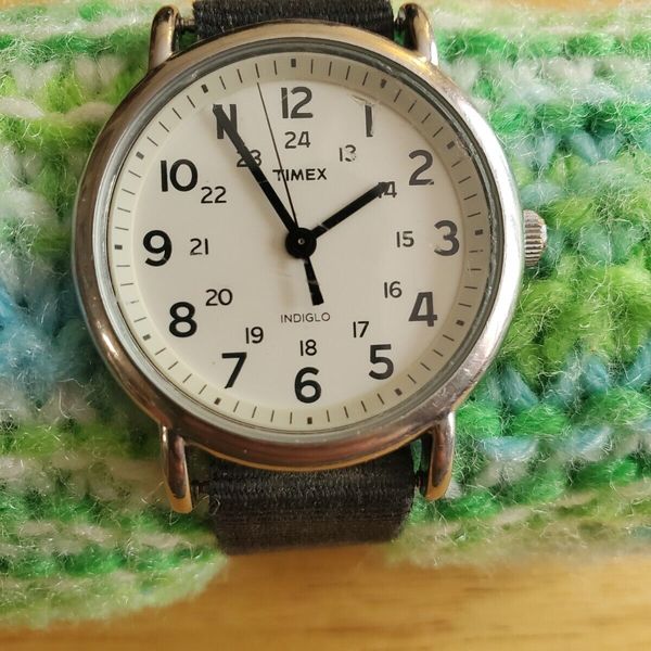 Timex Indiglo Watch CR2016 White Black Dial New Battery | WatchCharts ...