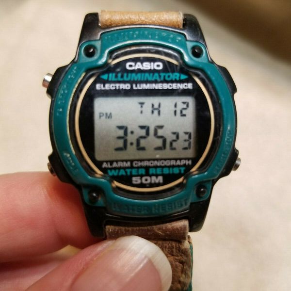 Vintage Casio Lw-21 Illuminator 50m Teal Blue New Battery Alarm ...