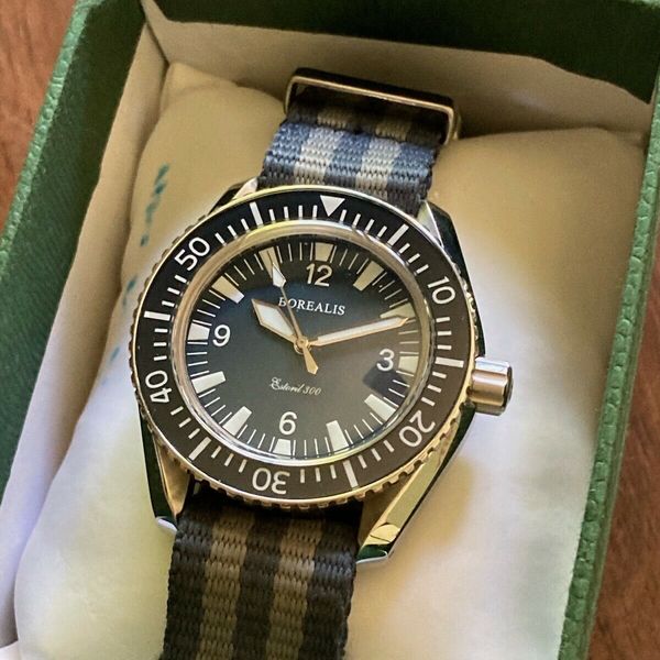 Borealis Estoril 300 V1 Blue No Date Automatic Diver Watch Limited ...