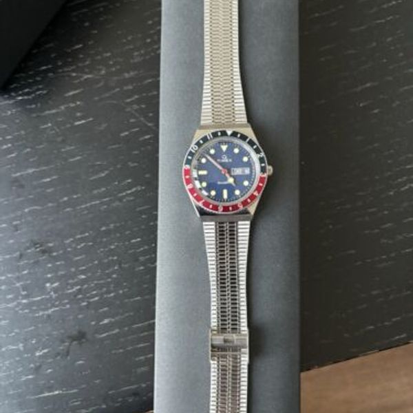 Timex Q Reissue 38mm â Pepsiâ New In Box | WatchCharts Marketplace