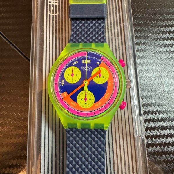 SWATCH CHRONO 1991 GRAND PRIX SCJ101 - NUOVO colori eccezionali ...