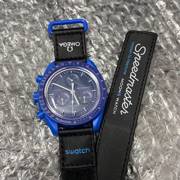 New Swatch x Omega Bioceramic Moonswatch Mission To Neptune Watch ...