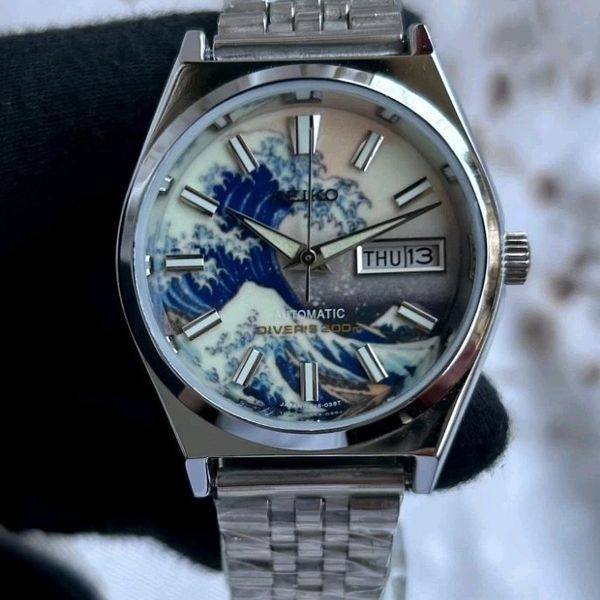 Vintage SEIKO 'Great Kanagawa Wave' 6309 Automatic Movement Japan Made ...