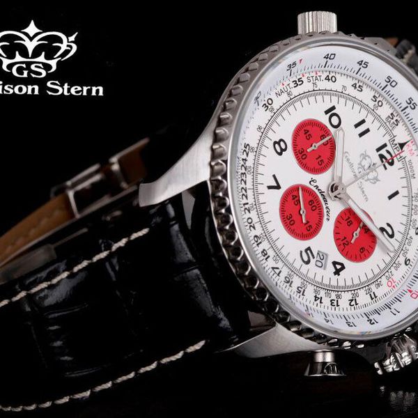 Men's Watch Chronograph Stainless Steel Red Eyes GADISON STAR Sporty GS ...