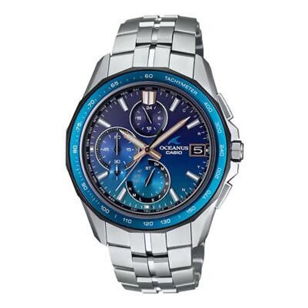 CASIO OCEANUS Manta OCW-S7000A-2AJF Solar Radio Blue Dial Titanium Men's Watch | WatchCharts ...