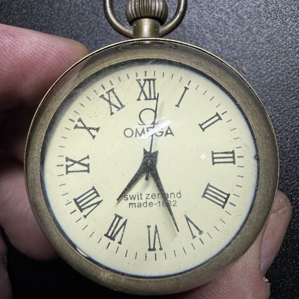Authentic Omega Antique Pocket Watch Sphere Style Brass, Working ...