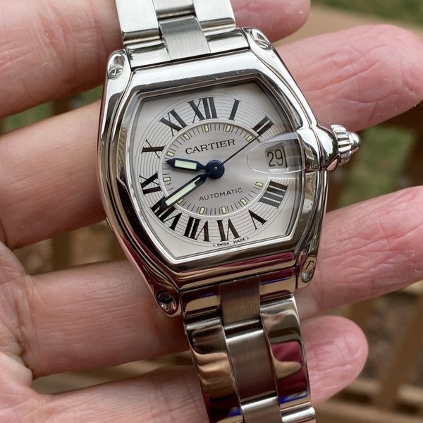 Cartier Roadster. Automatic. Blue hands. | WatchCharts Marketplace