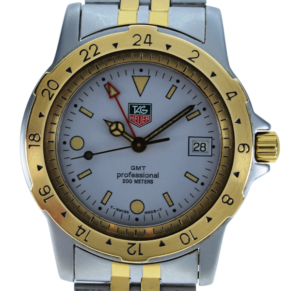 Vintage Men's Tag Heuer 40mm Two Tone Professional 1500 Series GMT ...