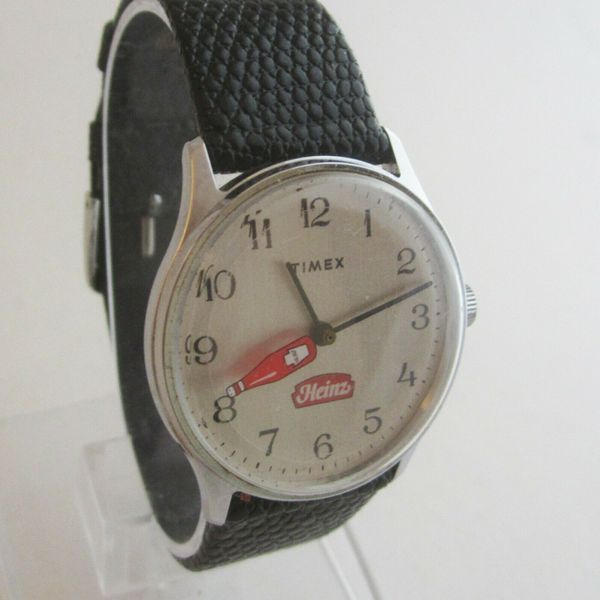 Vintage Timex HEINZ KETCHUP Promotional Advertising Windup Watch ...
