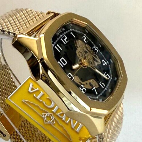 Invicta 48441 S1 Rally Diablo Mens 45mm Gold Mesh Slide Clamp Strap ...
