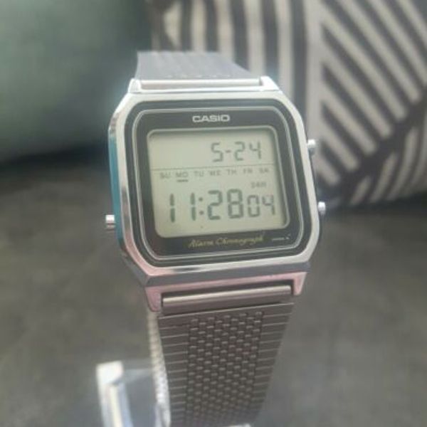 VERY RARE CASIO SA-70 SUPER SLIM DIGITAL ALARM CHRONOGRAPH WATCH ...