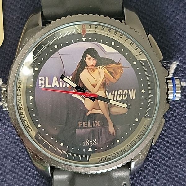 Seiko Quartz Mod Black Watch WW2 83 Years Ago Northrop P-61 Nose Art ...