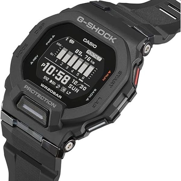 Casio GBD-200-1ER Mens G-Shock Smartwatch - Black Negative Display ...