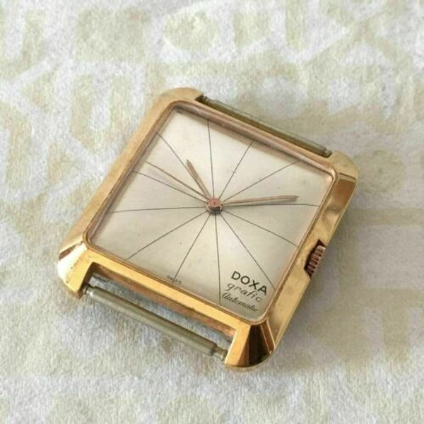 DOXA GRAFIC AUTOMATIC YELLOW GOLD PLATED VINTAGE WATCH 100% GENUINE ...