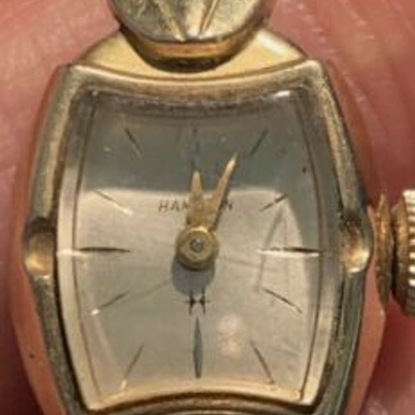 Vintage Ladies Hamilton Mechanical Watch 10K RGP Bezel U.S.A. Band ...