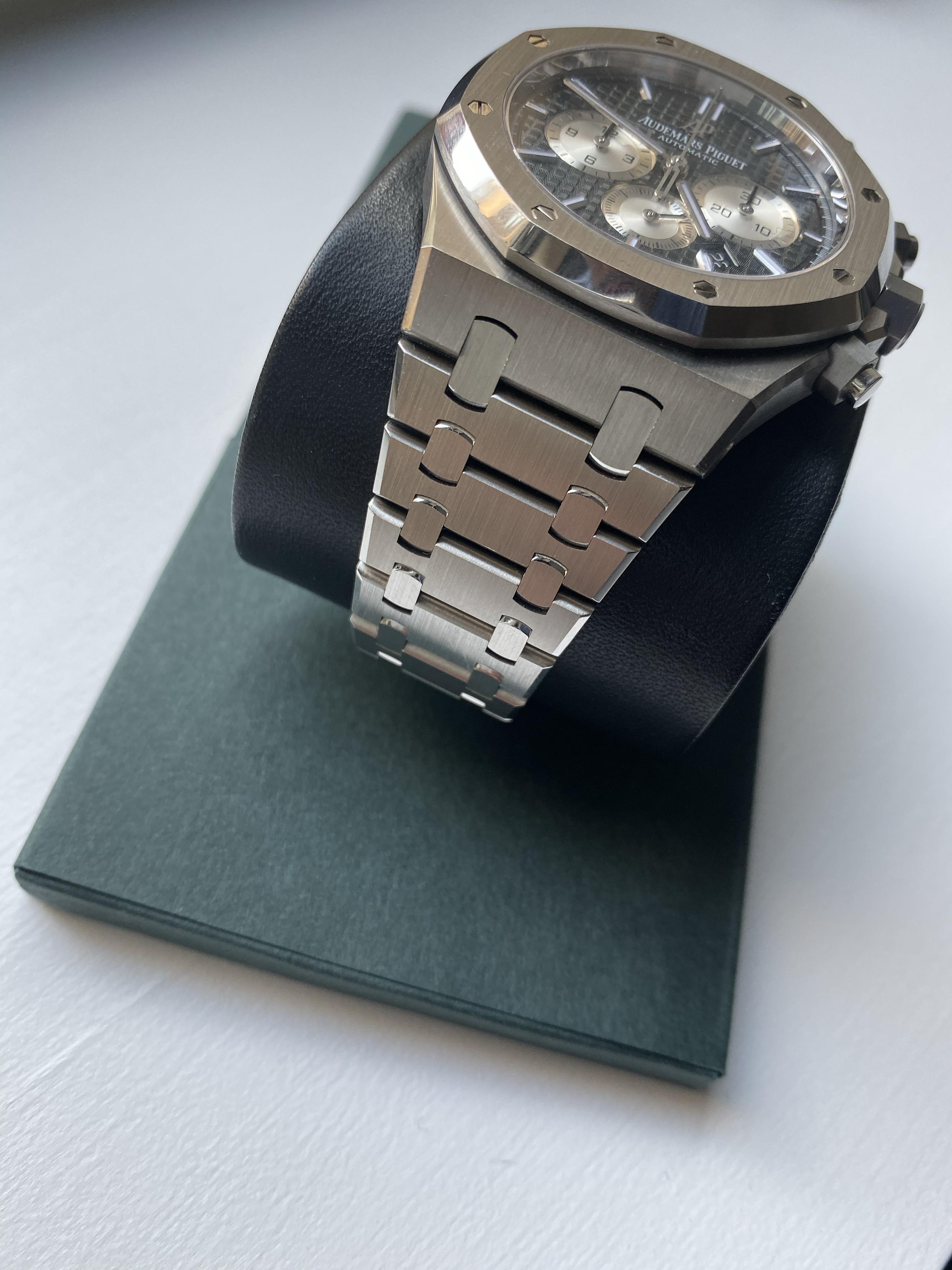 FSOT: Audemars Piguet 26331ST 41MM Royal Oak Chronograph Black Dial J ...