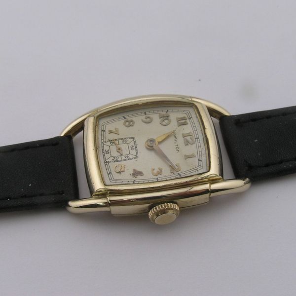 Vintage Hamilton Watch Dodson 1939 Fancy Lugs 17j Cal 987A Yellow Gold ...