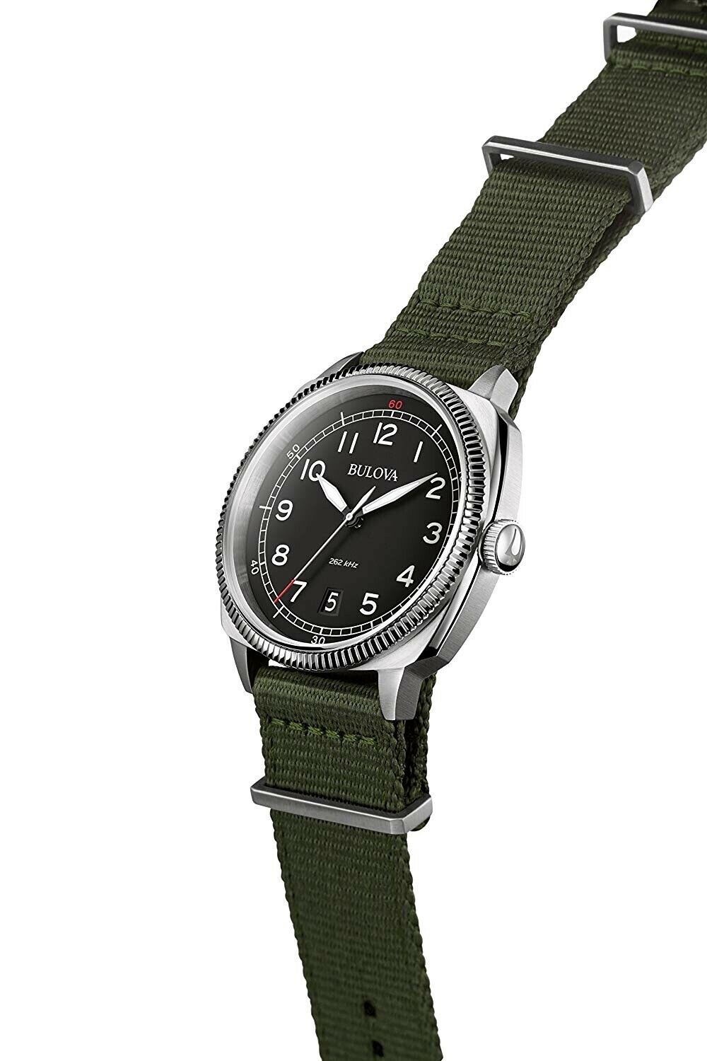 Bulova Military Field Watch 96B229 New with tags and 2 replacement NATO ...