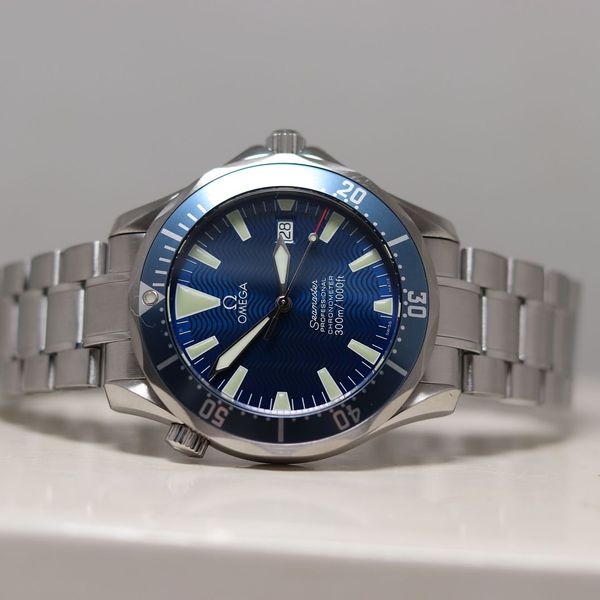 [$2,697 USD] Omega Seamaster Pro SMP 2255.80 MOD 2531.80 Electric Blue Wave Dial Sword Hands ...