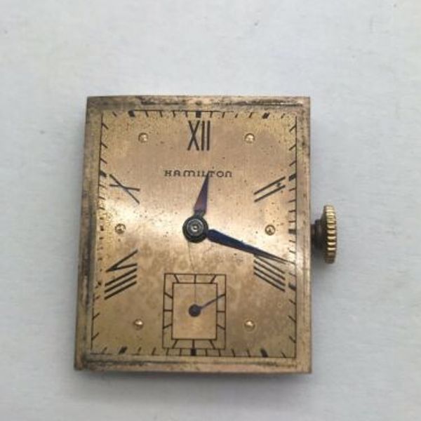 Hamilton Watch Movement Vintage Grade 982 19 Jewels W/ Dial - For ...