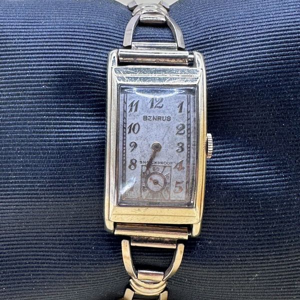 Vintage Benrus 1920-30s Gold Filled Curved Art Deco Tank Watch ...