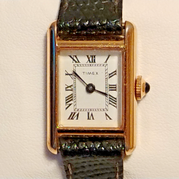 Rare Vintage 1970s Womenâ s Timex Tank Style MECHANICAL Watch ...