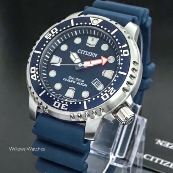 Citizen Promaster Eco-Drive Men's 200M Blue Dial Divers Watch BN0151 ...