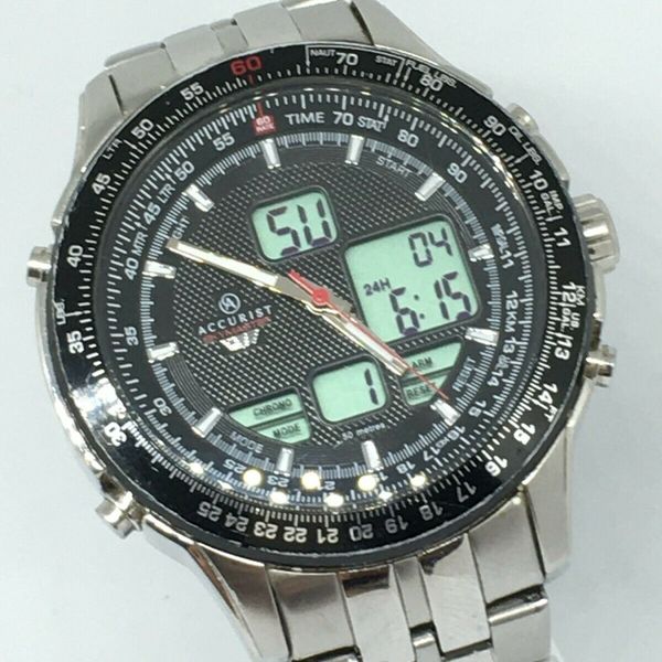 Accurist Skymaster MB929B Chronograph Stainless Steel Men Watch With ...