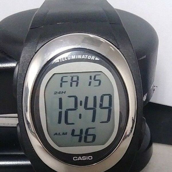Black Casio Illuminator 2428 F-E10 Digital Watch Tested and Working ...