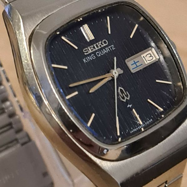VINTAGE SEIKO KING QUARTZ HIGH END WATCH 1978 5856 CALIBRE RUNS WELL ...