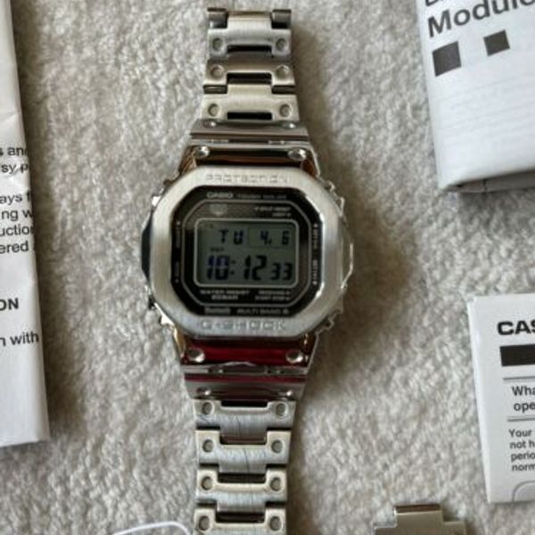 Casio G-Shock GMWB5000D-1 Men’s Watch Stainless Steel | WatchCharts ...