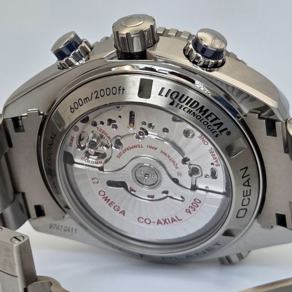 OMEGA Seamaster Planet Ocean 600m Blue Dial Diver Watch Bracelet Box ...